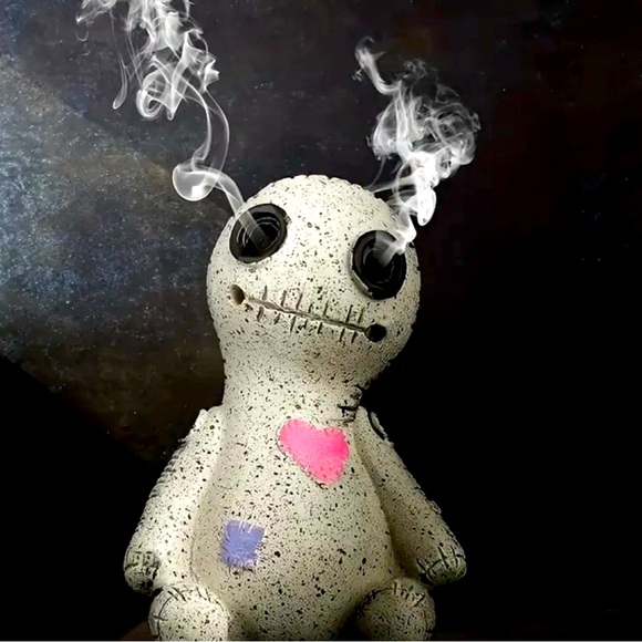 Accents | Incense Burner Voodoo Doll Smoking Eyes Cute Little Doll ...